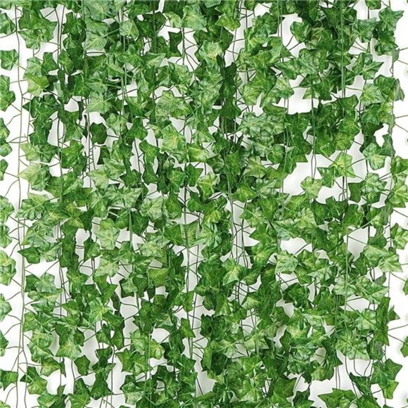 Accents | 12 Pack 86 Ft Artificial Ivy Garland Fake Ivy Leaf Plants ...
